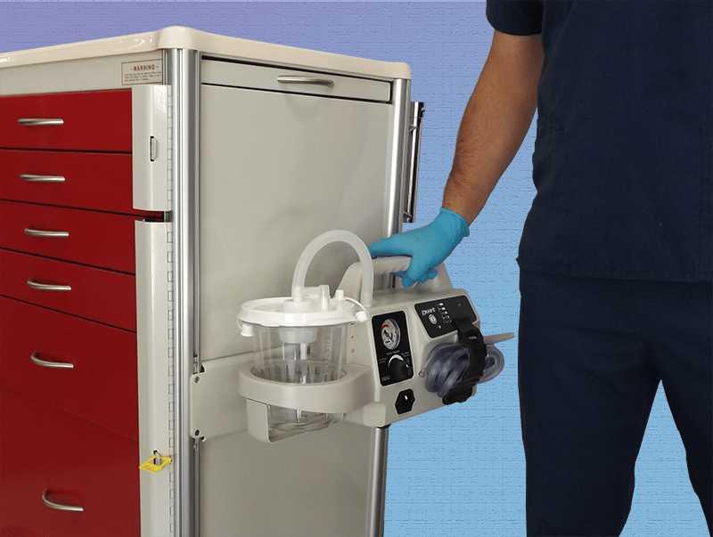 SSCOR Duet Suction Unit with Mounting Bracket, Crash Cart Suction