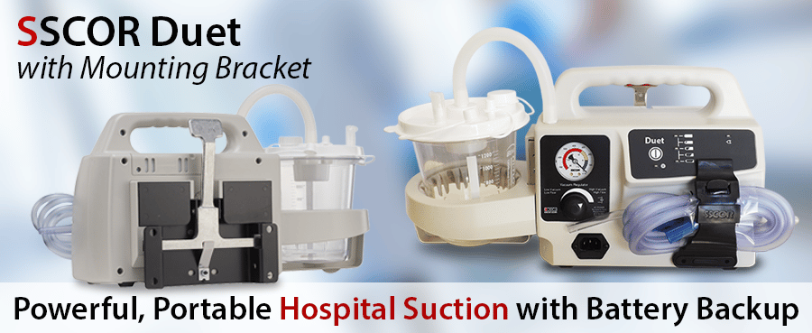Duet Transport Aspirator, Portable Aspirator, crash cart suction